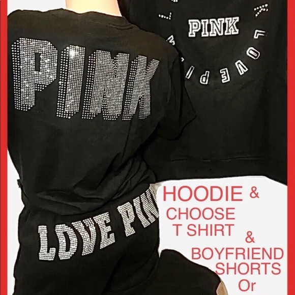 PINK Victoria's Secret | Shorts | New Victorias Secret Pink Bling Rare ...
